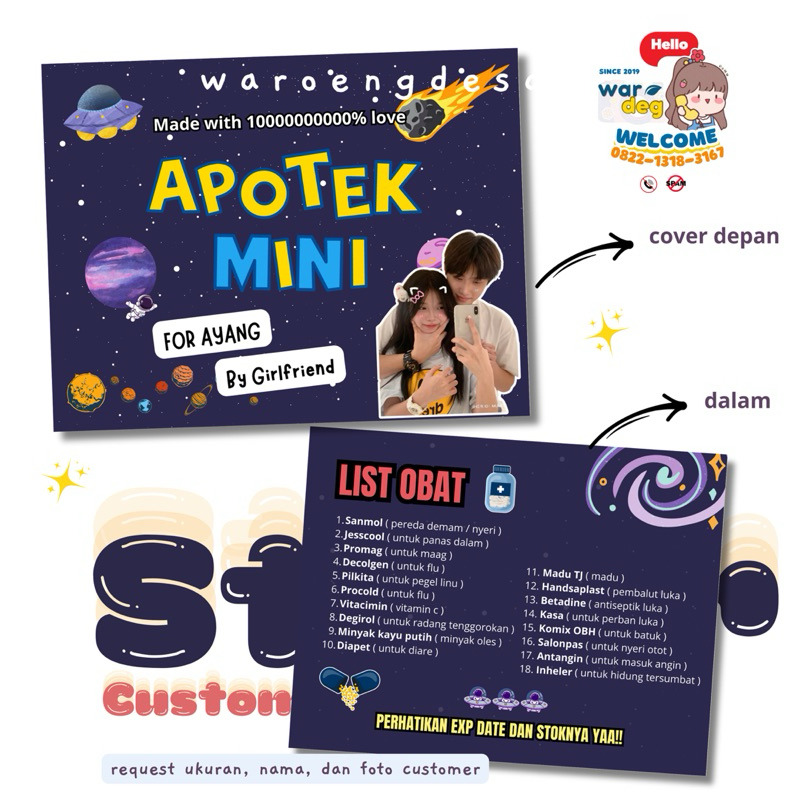 Jual [ TERBARU ] DESAIN DAN CETAK STIKER APOTEK MINI KOTAK 6 SEKAT ...