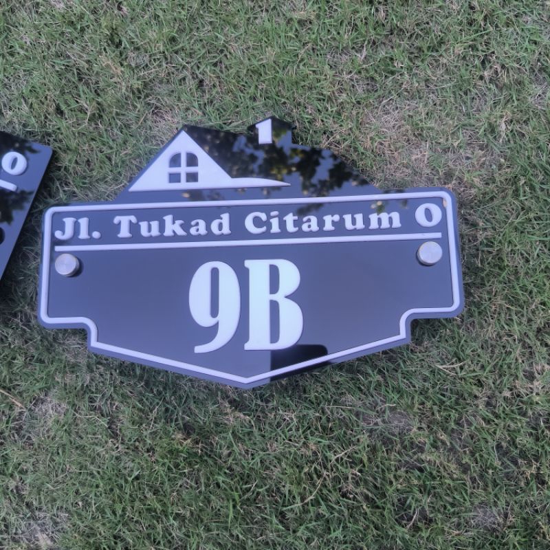Jual sign akrilik nomor rumah custom ukuran 40x20 | Shopee Indonesia