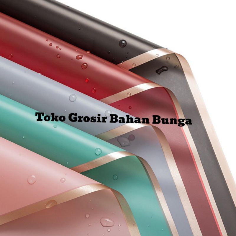 Jual Free Packing !!! Kertas Buket List Emas Kertas Buket Korean ...