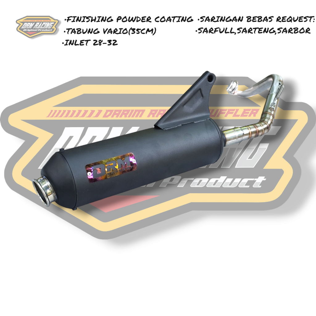 Jual KNALPOT STANDAR RACING TYPE LUSTER AVOLUTION V2 DRM EXHAUST VARIO ...