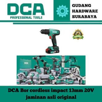 Jual DCA Bor cordless impact 13mm 20V jaminan asli original | Shopee ...