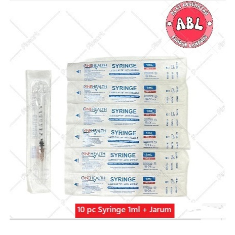 Jual 10pc Syringe Onehealth 1ml Spuit 1cc Jarum Suntik Disposable ...