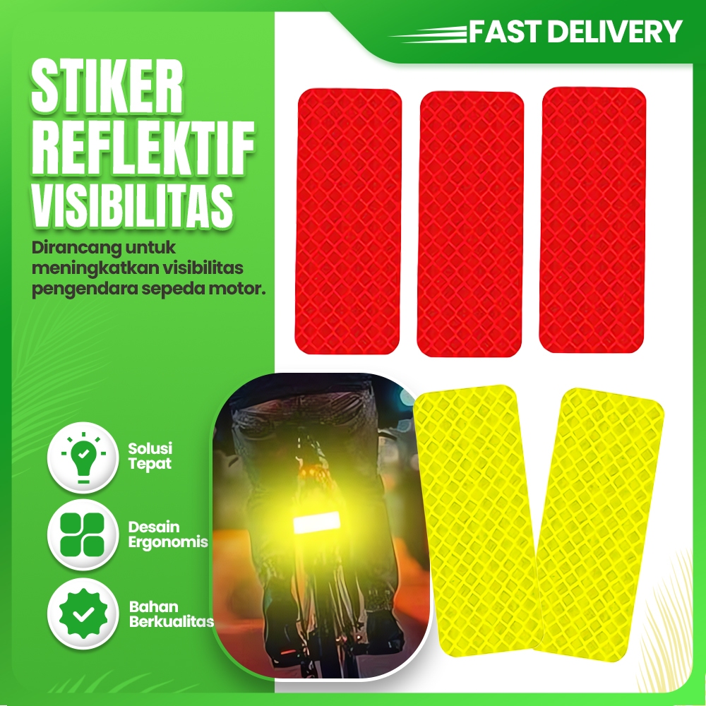 Jual Sticker Reflector Body Bumper Mobil Motor Warning Stiker Reflektif ...