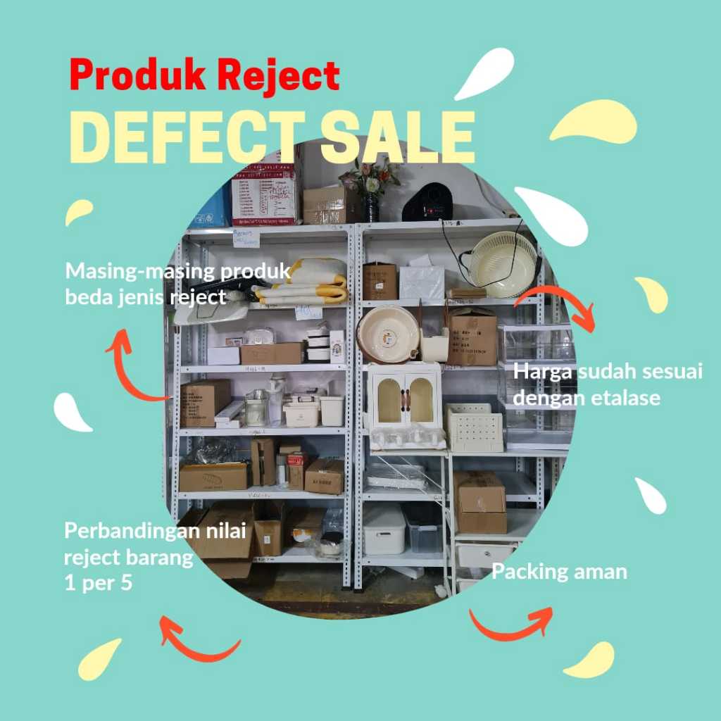 Jual DEFECT SALE Perlengkapan Dapur Dekorasi Rumah Kotak Penyimpanan ...