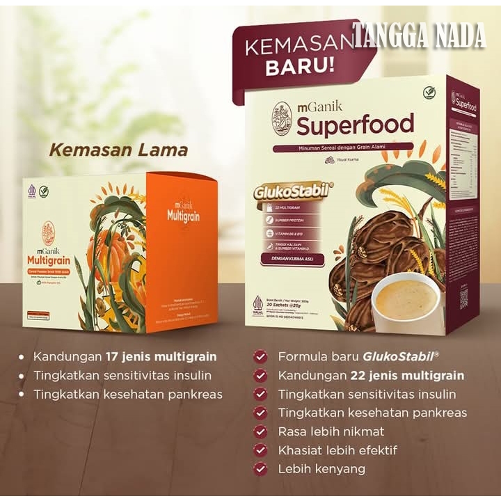 Jual Mganik Multigrain SuperFood 500gr Minuman Sereal Multigrain Obat ...