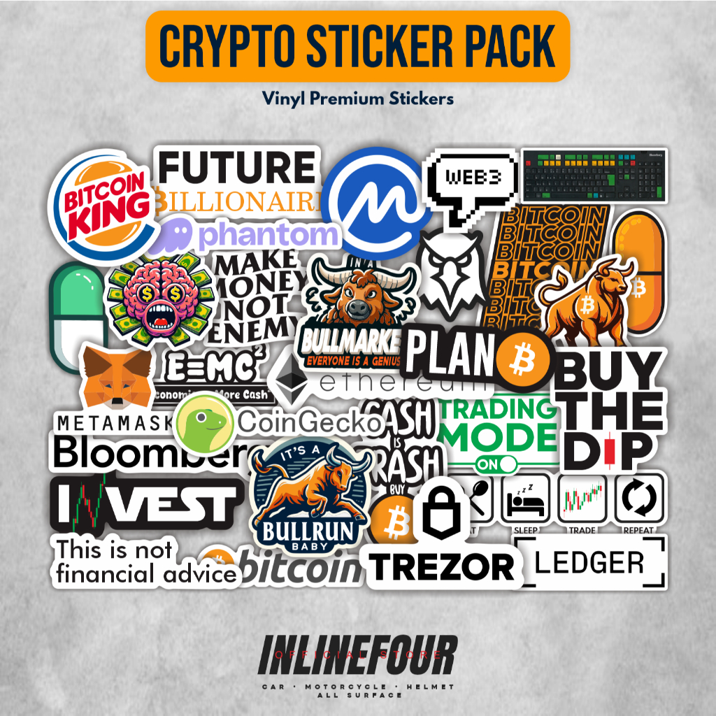 Jual Sticker Pack Crypto Vinyl Premium Bitcoin Ethereum Trader ...