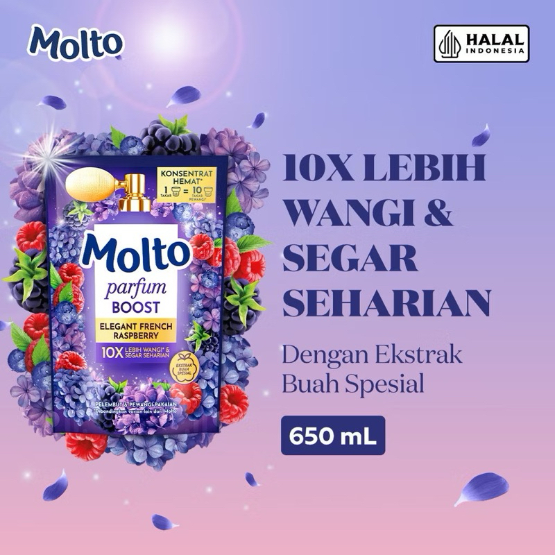 Jual Molto Pelembut & Pewangi Pakaian Softener Konsentrat Luxury Parfum Elegant 650 ML | Shopee ...