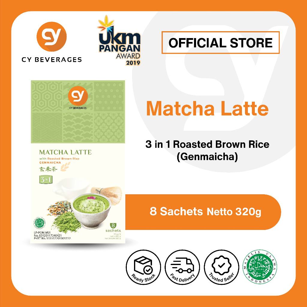 Jual CY Matcha Latte with Roasted Brown Rice (Genmaicha Latte) | Shopee ...