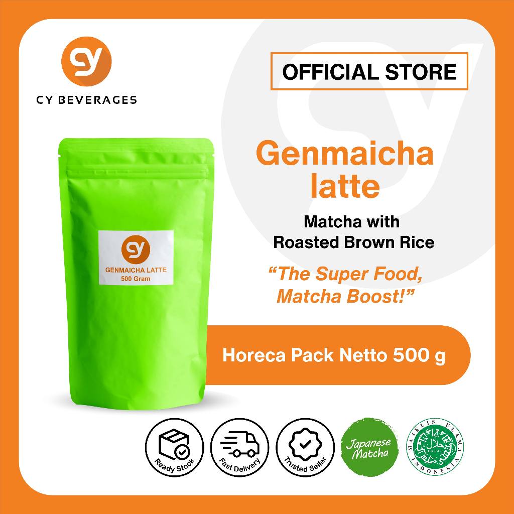 Jual CY Matcha Latte with Roasted Brown Rice - Genmaicha Latte 500g ...