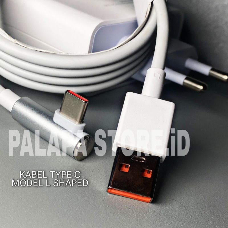 Jual KABEL DATA XIAOMI 33W TYPE C 6A KABEL MODEL L-SHAPED HYER KABEL ...