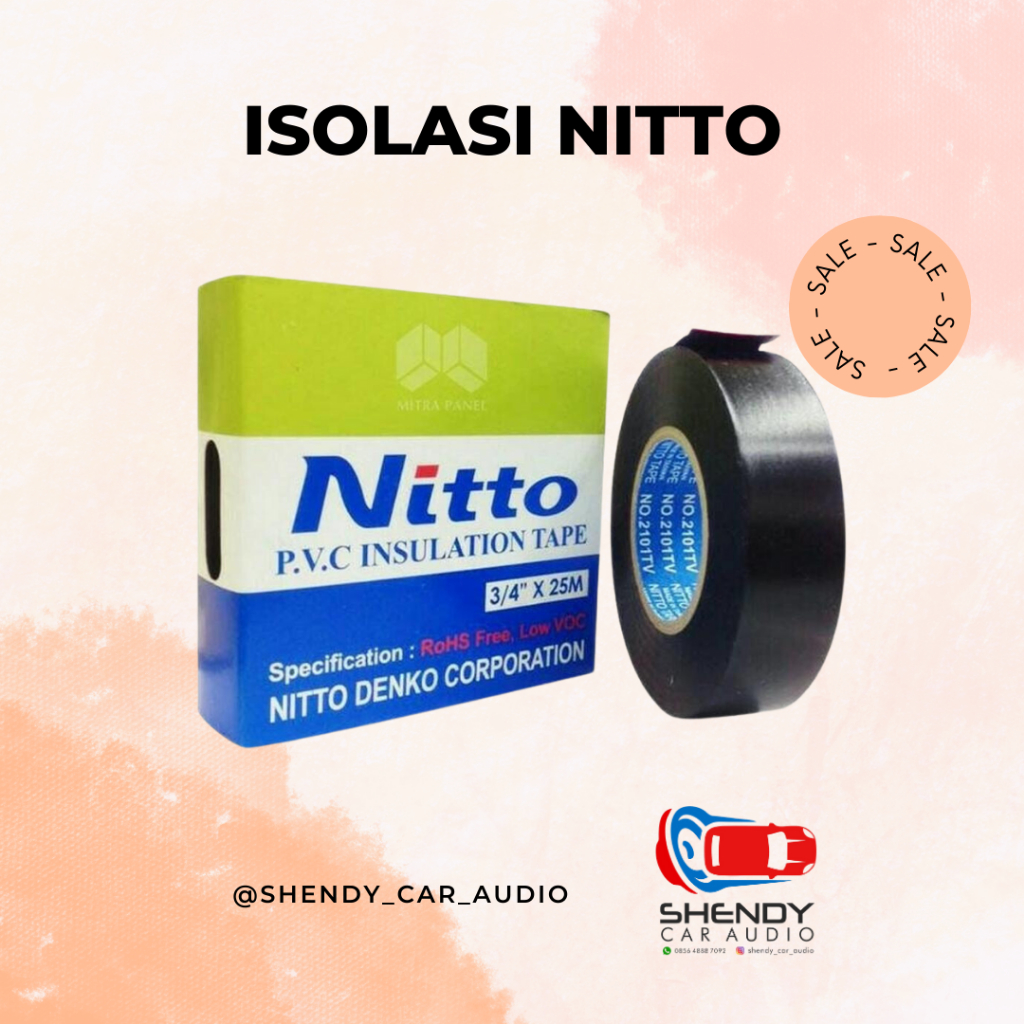 Jual Isolasi Listrik Nitto 3/4 Nitto Isolasi Listrik 3/4 30 M | Shopee ...