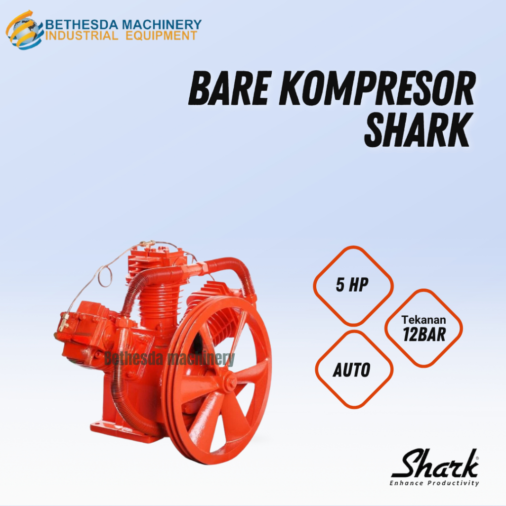 Jual Shark BARE compressor 5 HP 10 HP 15 HP 12 BARE / Kepala Kompresor ...