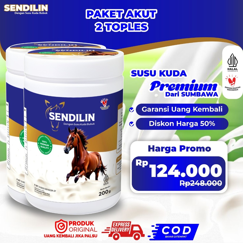Jual Paket 2 Toples - Sendilin Susu Kuda Liar Sumbawa kemasan 200gr ...