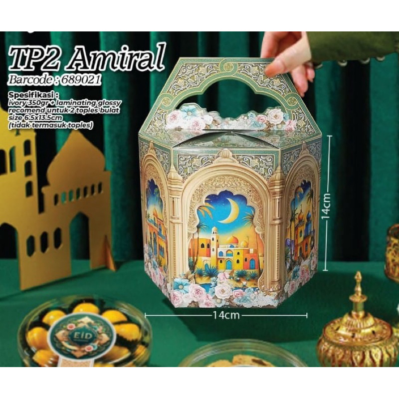 Jual Joyful Kotak Box Tenteng Idul Fitri Untuk 2 Toples Bulet 500gr ...