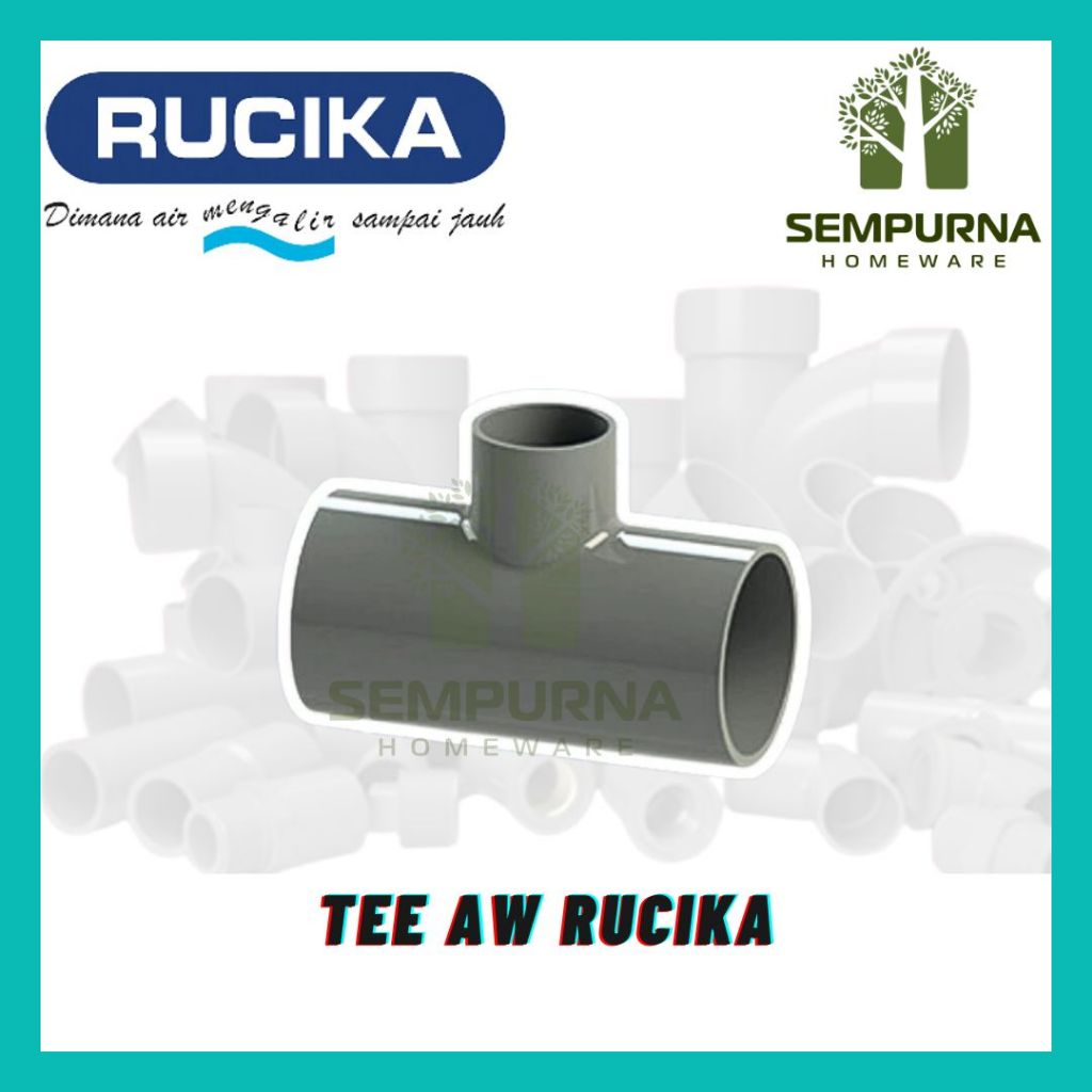 Jual TEE RUCIKA AW 1/2" 3/4" 1" INCH INCI SAMBUNGAN PIPA TEE PVC | Shopee Indonesia