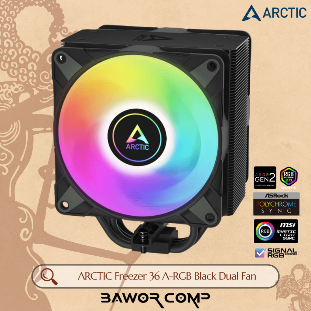 Jual ARCTIC Freezer 36 A-RGB Black Dual Fan 120mm - HSF CPU Cooler ...