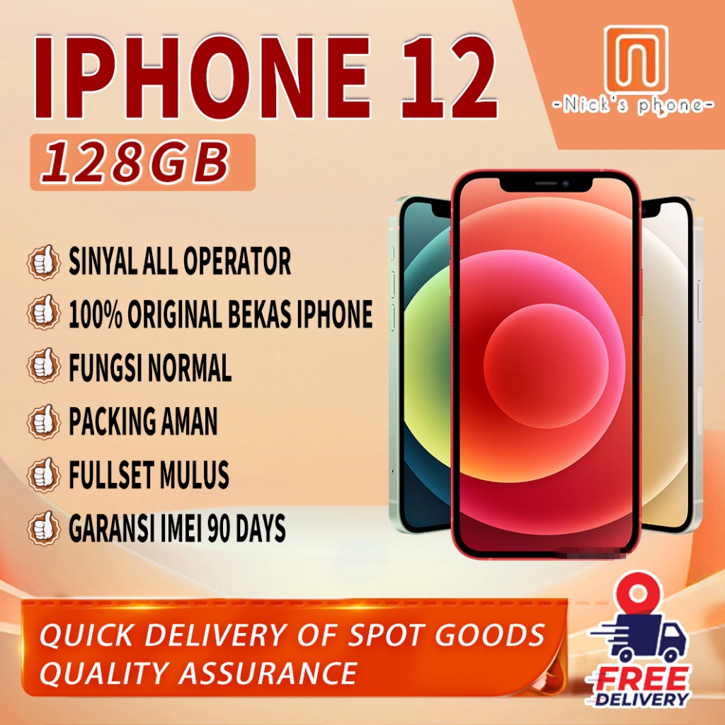 Jual iPhone 12 128GB Fullset Second/Bekas Original100% EX-INTER OLED-Ori Mulus Normal Like New ...