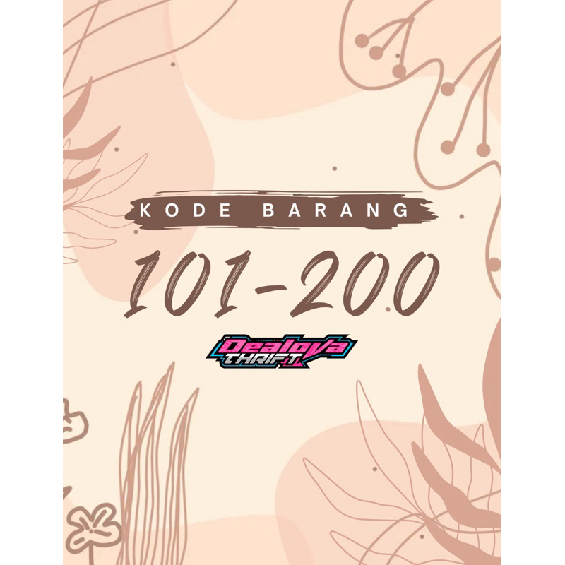 Jual LIVE KODE BARANG 101-200 | Shopee Indonesia