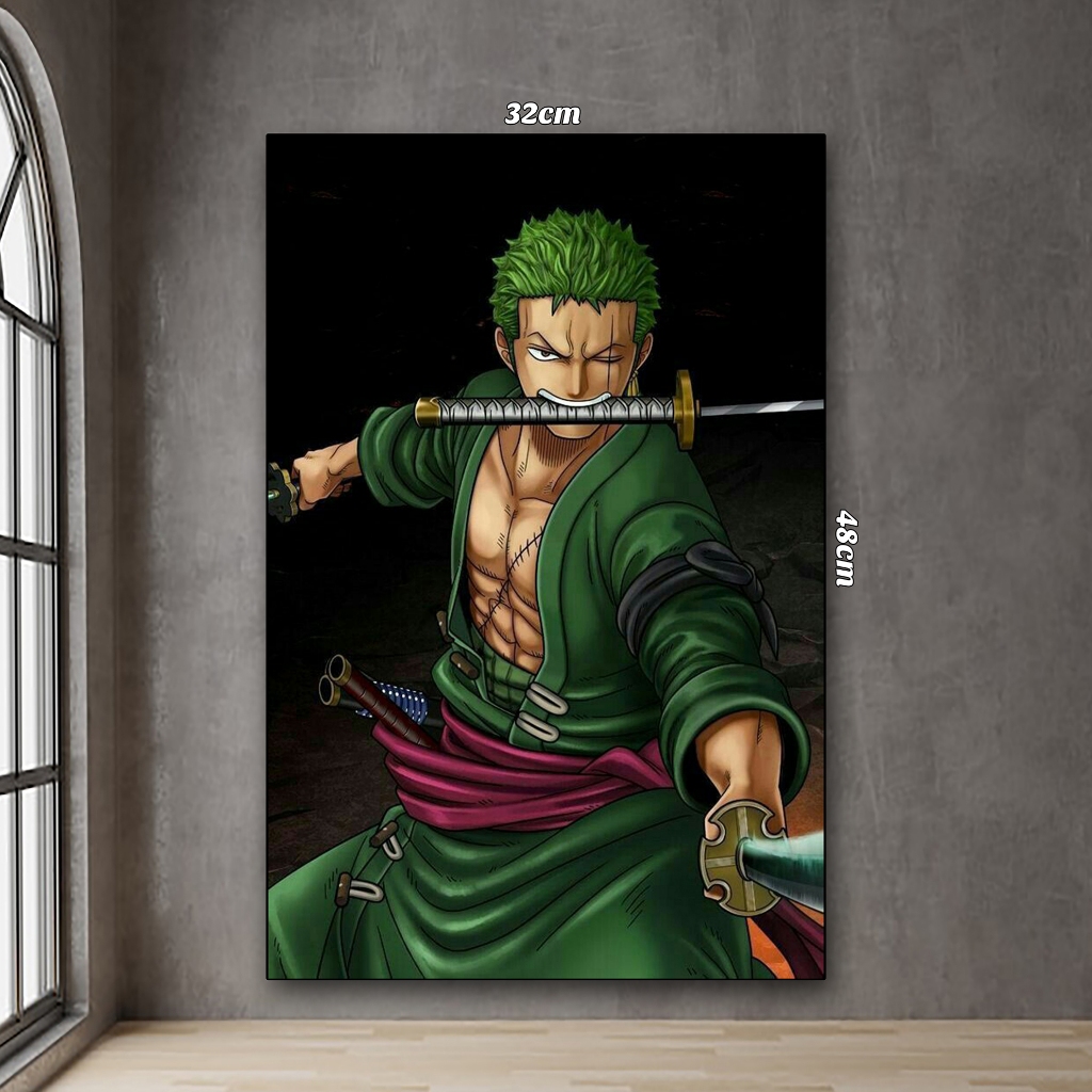 Jual poster one piece"RORONOA ZORO" art paper a3plus wall decor ...