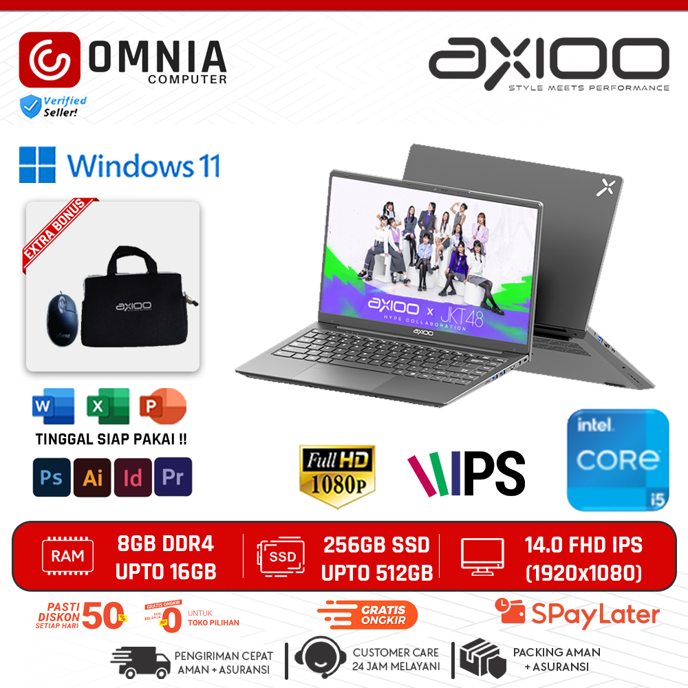 Jual Laptop Axioo Mybook Hype 5 Intel I5 1235U GEN 12 Ram 16GB 512GB SSD 14" Full Hd Ips Windows ...