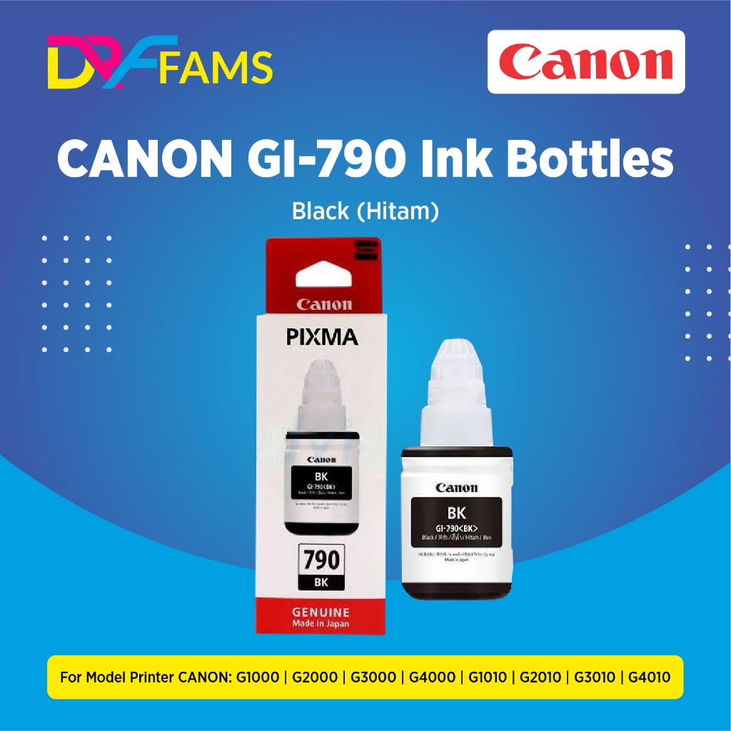 Jual TINTA PRINTER - CANON GI-790 G1010 G2010 G3010 G1000 G2000 - Black ...
