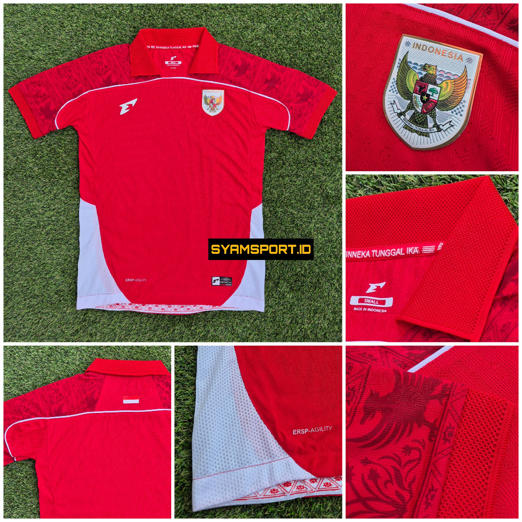 Jual Jersey Home Timnas Indonesia Terbaru 2025 Grade A Detail PI Logo ...