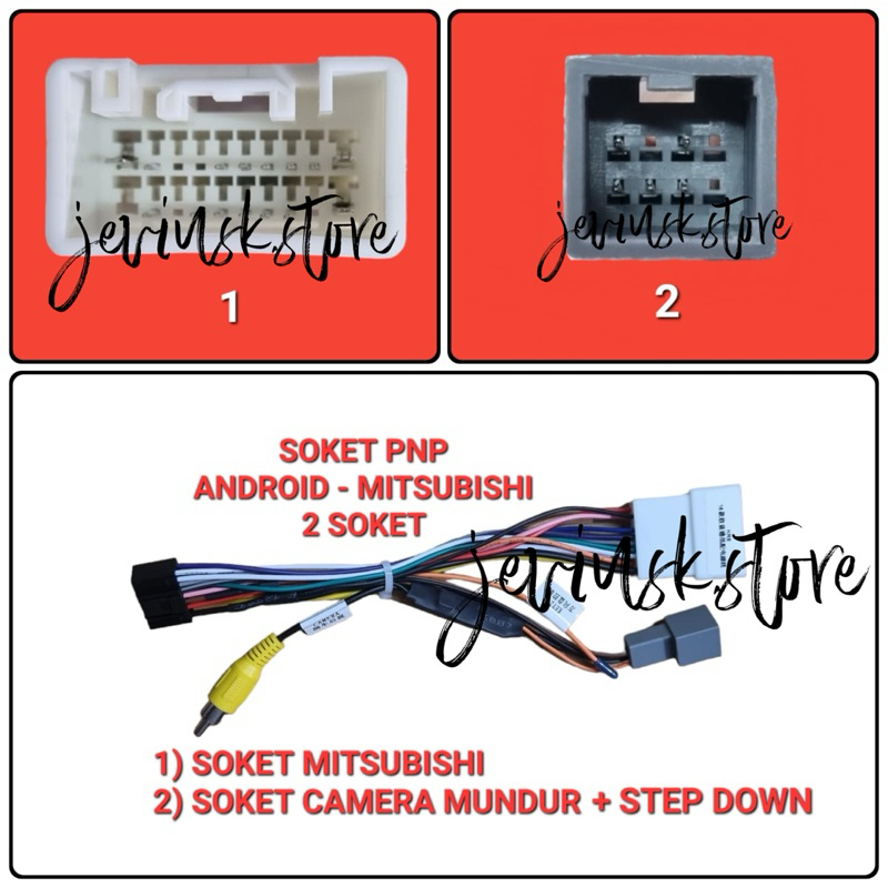 Jual Kabel Soket Head Unit Android Mitsubishi Soket Plug And Play ...