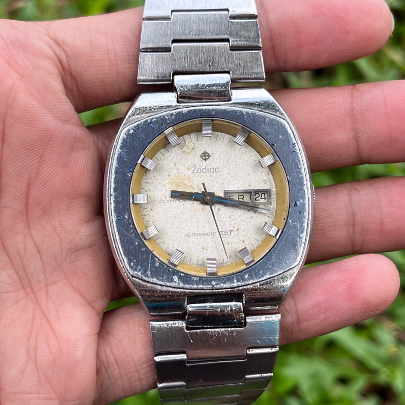 Jual jam tangan vintage Zodiac Olympus Automatic Swiss Rare langka ...