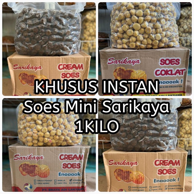 Jual 1KG Cream Soes Mini SARIKAYA | Soes Coklat - Double Choco ...