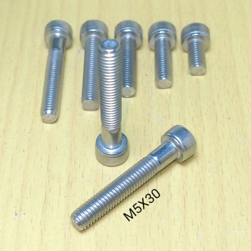 Jual baut L m5x30 pitch 0,8 baut L stainless sus 304 socket head screw ...