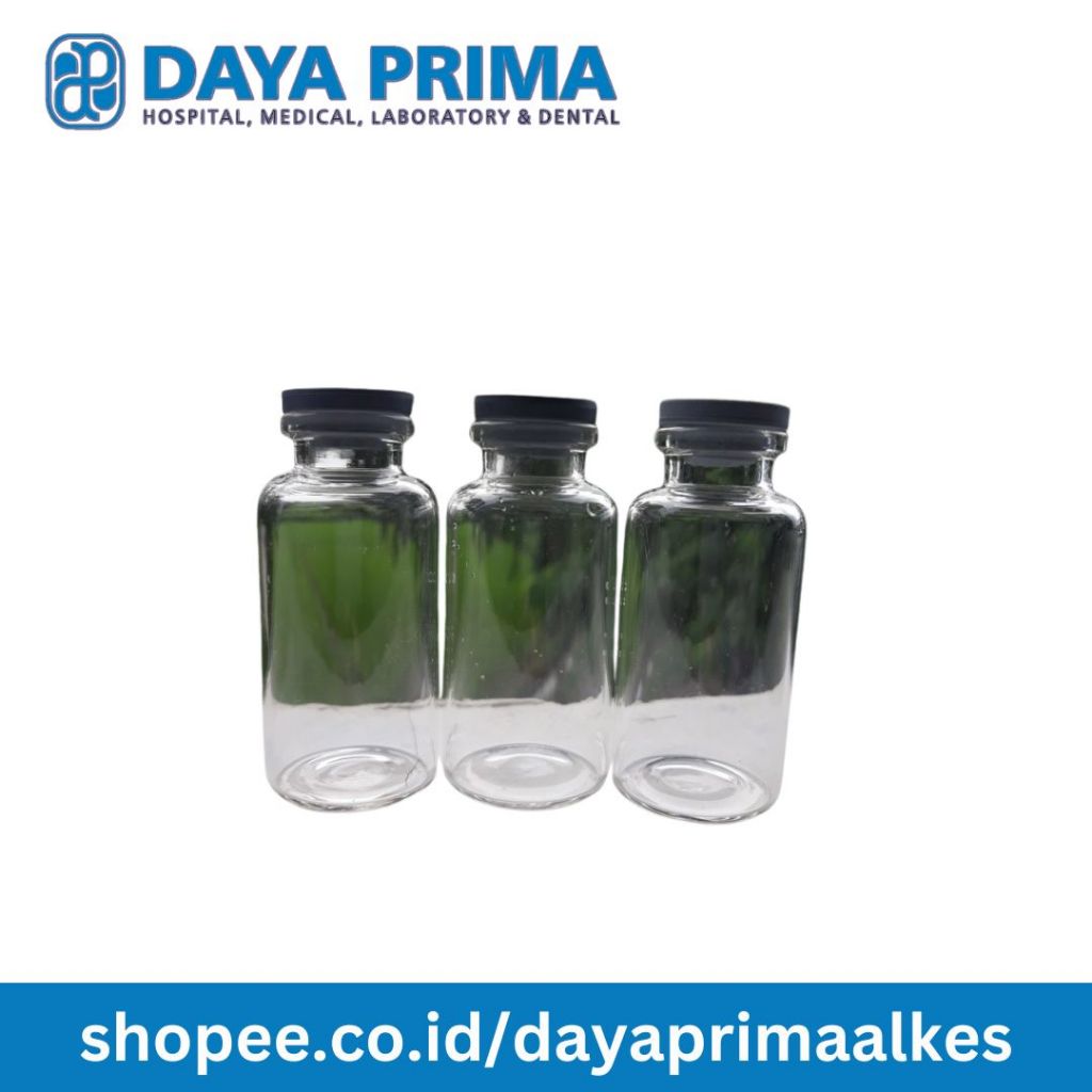 Jual Botol Kaca Vial 18ml + Tutup Karet ( Minimal Order 20pcs ...