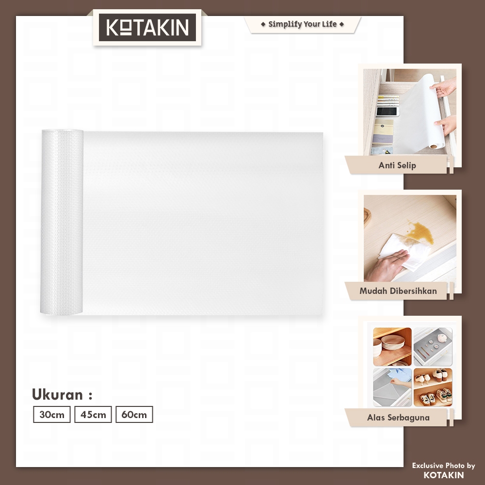 Jual KOTAKIN Alas Tatakan Anti Slip Laci Lemari PVC Waterproof Mat ...