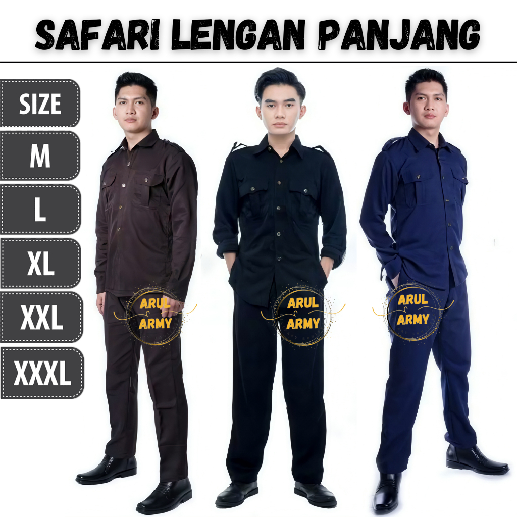 Jual BAJU SERAGAM SAFARI SATPAM SECURITY KEAMANAN SUPIR DRIVER UNISEX ...