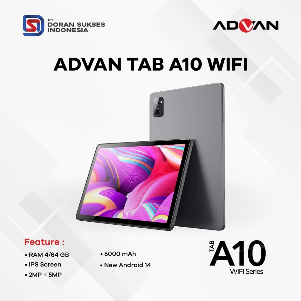 Jual Advan Tab A10 WIFI 4GB/64GB 10.1”IPS Screen Tablet Android 14 ...
