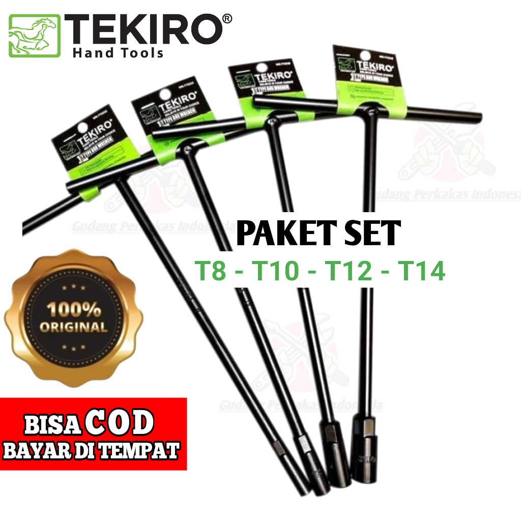 Jual Shirojyan - TEKIRO - PAKET Kunci T TEKIRO Set 8 10 12 14 17 MM T-Type Wrench Kunci Sock Sok ...
