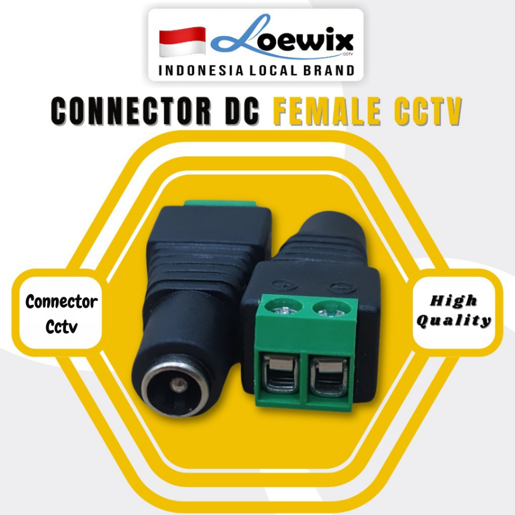 Jual LOEWIX Konektor DC Socket Female Jack Konektor CCTV - 100054 ...