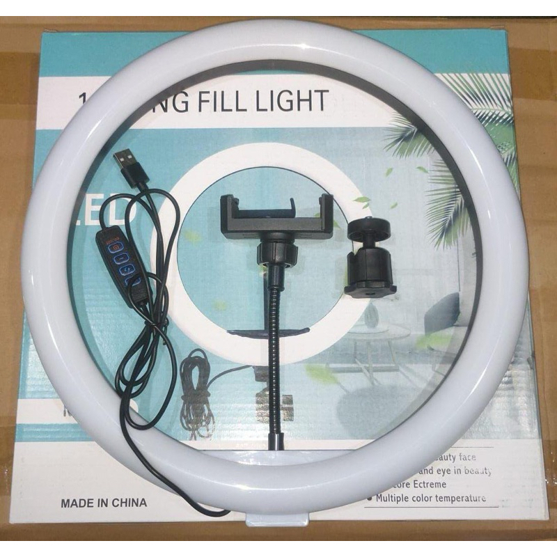 Jual Ring Light LED 26 CM 33 CM Plus Tri2,1M Holder HP Ring Light Live ...