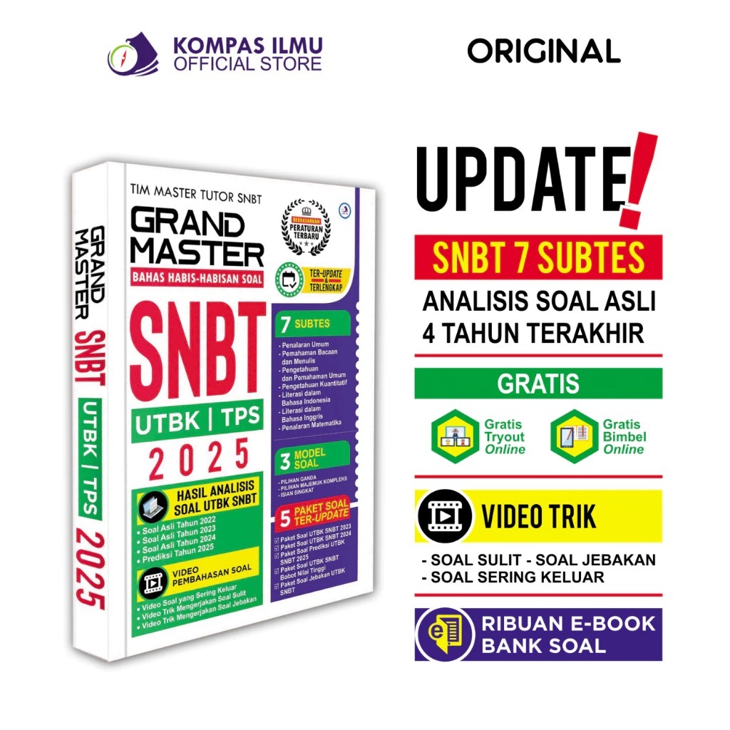 Jual BEST SELLER ORIGINAL GRAND MASTER BAHAS HABIS-HABISAN SOAL SNBT UTBK | TPS 2025 - TIM ...