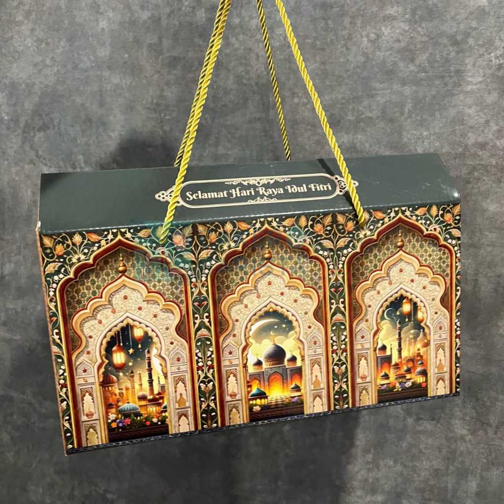 Jual Box lebaran Auriga Rumah Box isi 4 Toples Kue Kering Dus Cookies ...