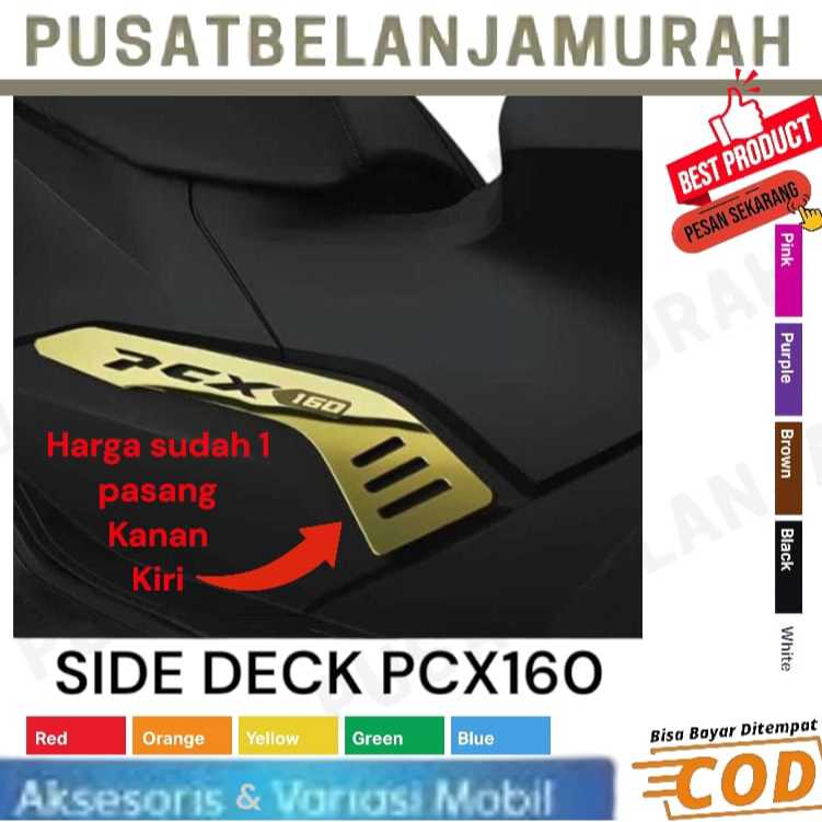 Jual COVER GARNISH SIDE DECK PAD PCX 160 BAHAN AKRILIK PREMIUM MURAH ...