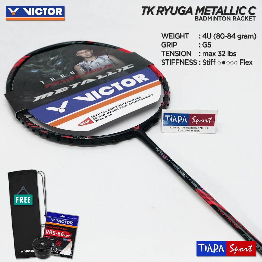 Jual Raket VICTOR Thruster K Ryuga Metallic - Black - 4U G5 Badminton Racket TK Metalic | Shopee ...