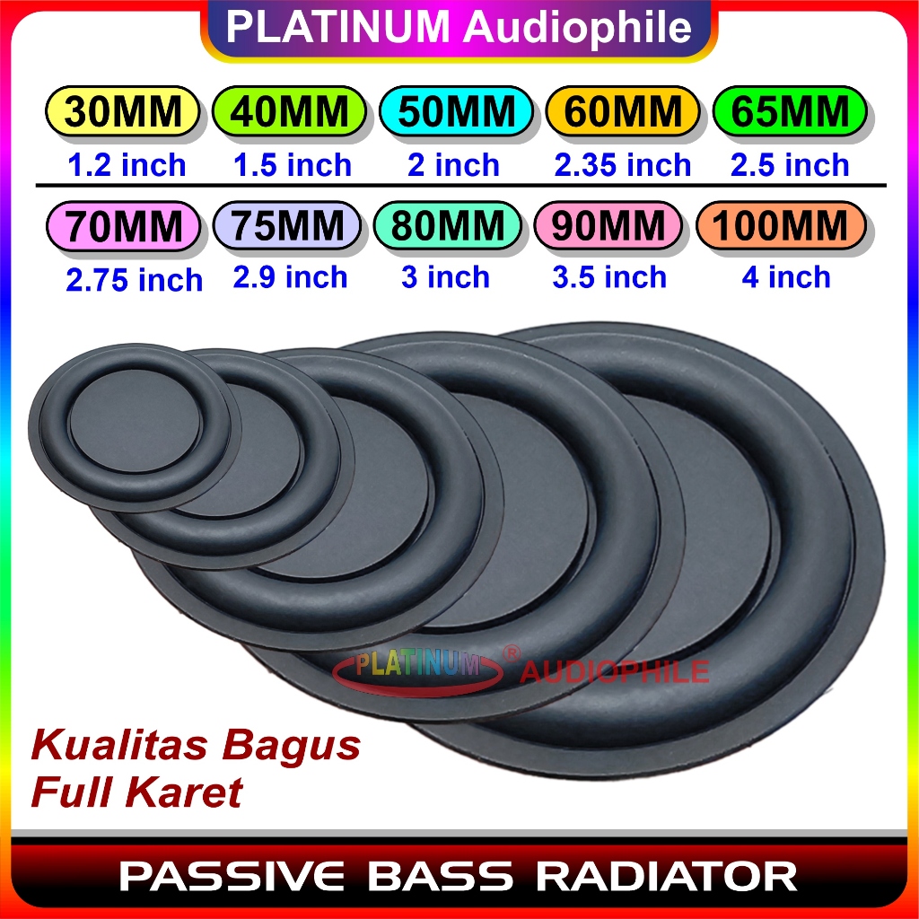 Jual Passive Bass Radiator PBR Pasif Membran Subwoofer 30 40 50 60 65 ...