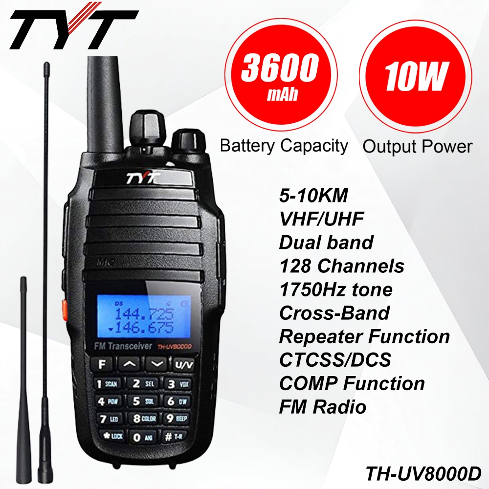 Jual HT TYT TH-UV8000D 10WATTS DUAL BAND PORTABLE RADIO (READY FUNCTION ...