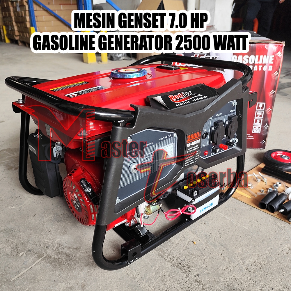 Jual Mesin genset bensin 7 HP gasoline generator 2500 watt electric starter | Shopee Indonesia