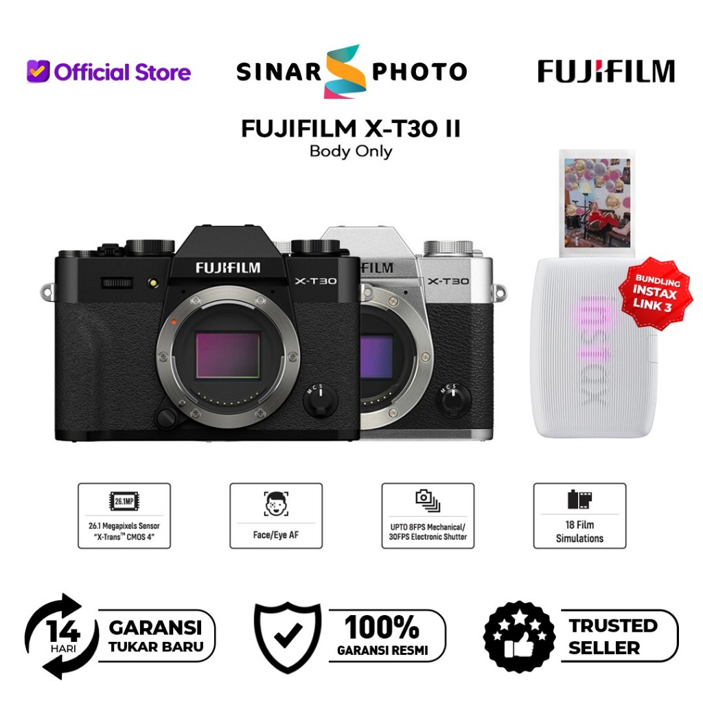 Jual Fujifilm X-T30 Mark II Kamera Fujifilm XT30 II Body Only - Garansi Resmi | Shopee Indonesia