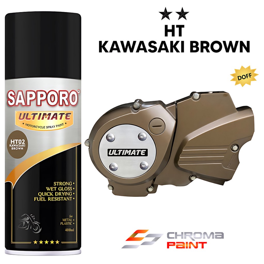 Jual Sapporo Ultimate Hi-Temp Kawasaki Brown HT02 – Cat Tahan Panas Mesin dan Knalpot | Shopee ...