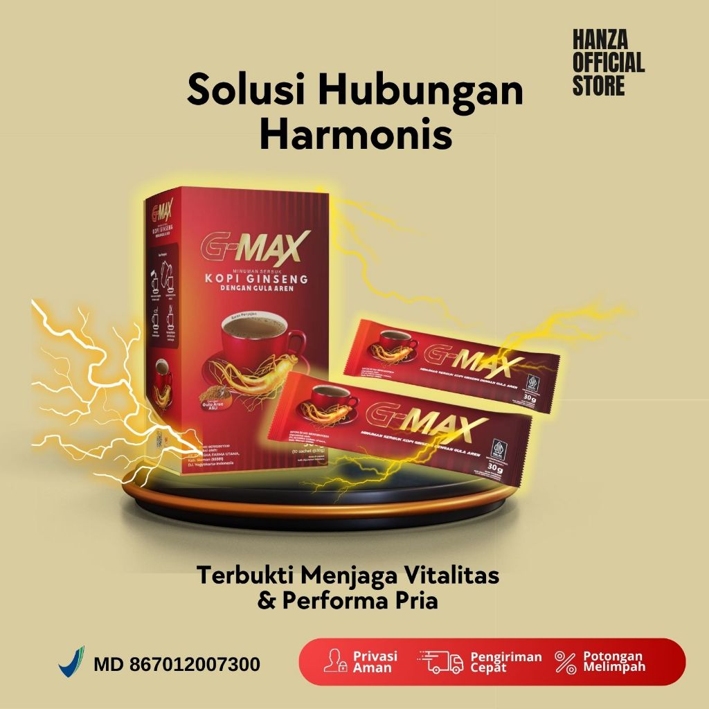 Jual Kopi Ginseng G-MAX Mood Booster Performa Pria isi 10 Sachet ...
