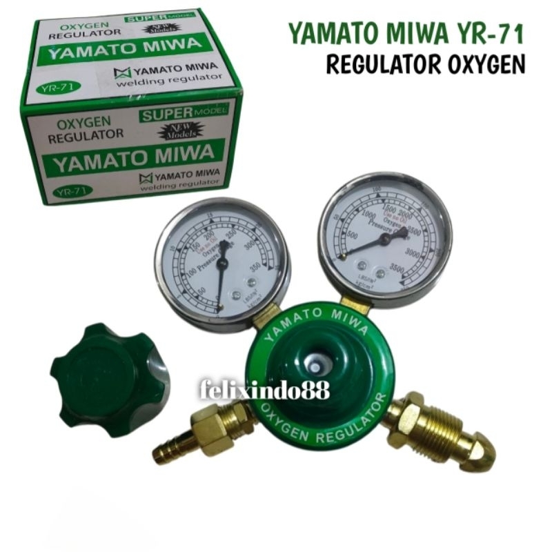 Jual Regulator Oksigen Las Yamato Miwa YR-71 Original Welding Regulator Oxygen Las YR71 Tabung ...