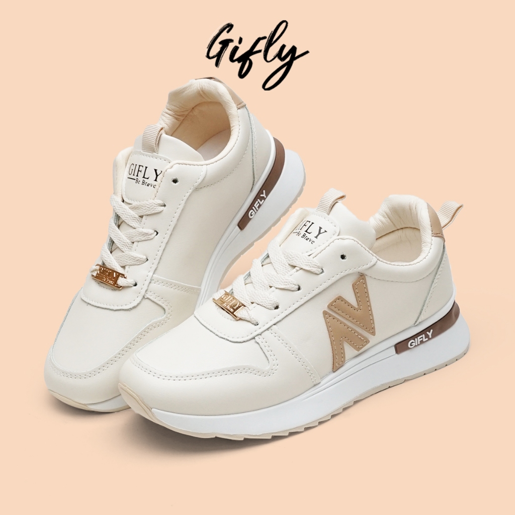 Jual GIFLY Ara Sepatu Sneakers Wanita Putih Kets Tali Sport Shoes 629 ...