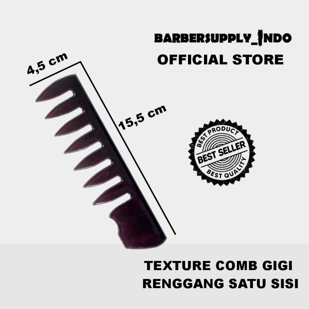 Jual Texture Comb / Sisir Styling Texture Gigi Renggang Satu Sisi | Shopee Indonesia